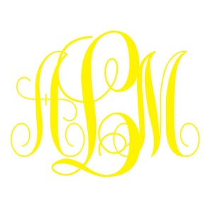 Monogram Vinyl Decal for Tumblers,ramblers,cups Sticker, Personalized ...