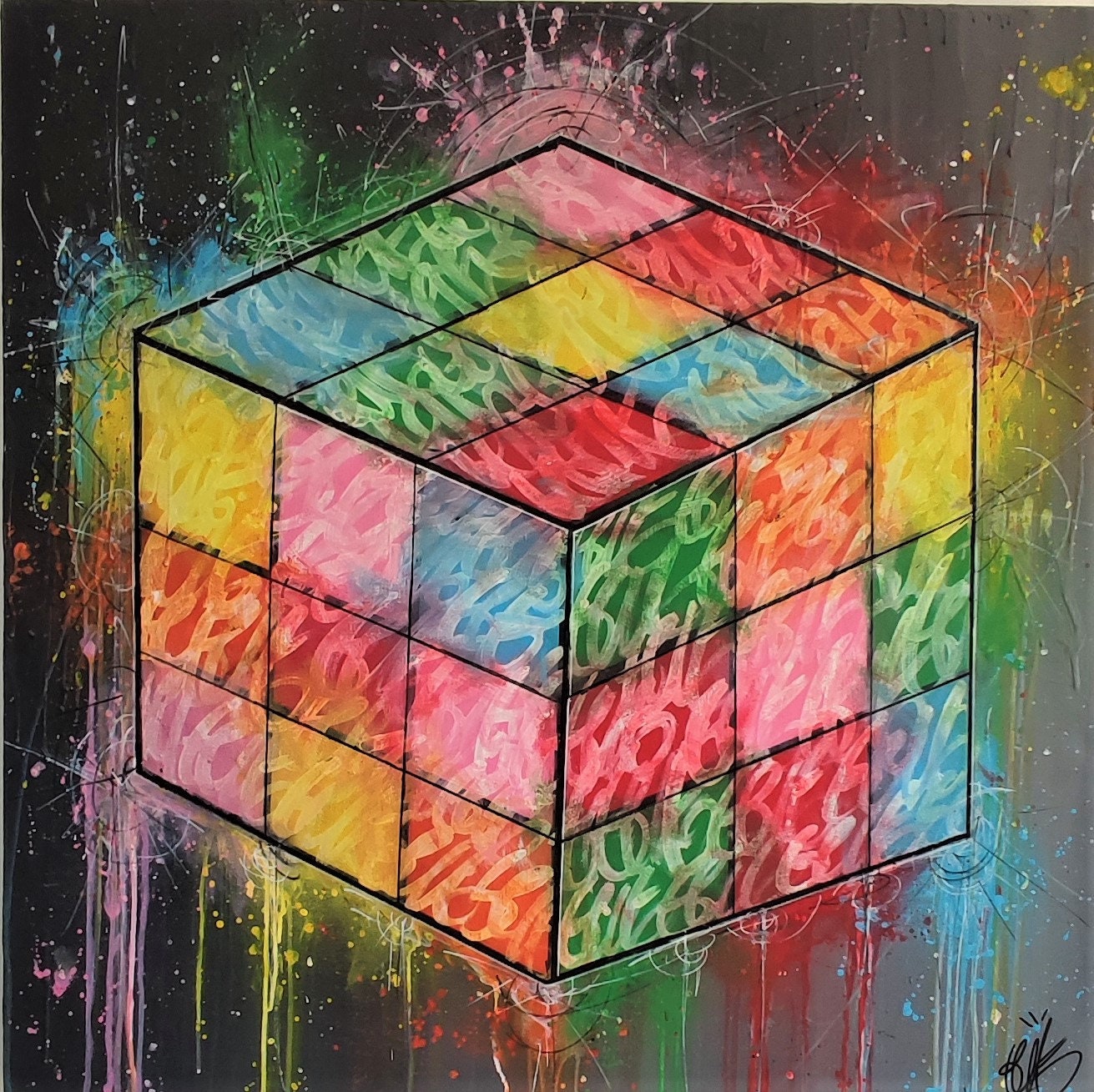 Rubik's Cube Table - Etsy