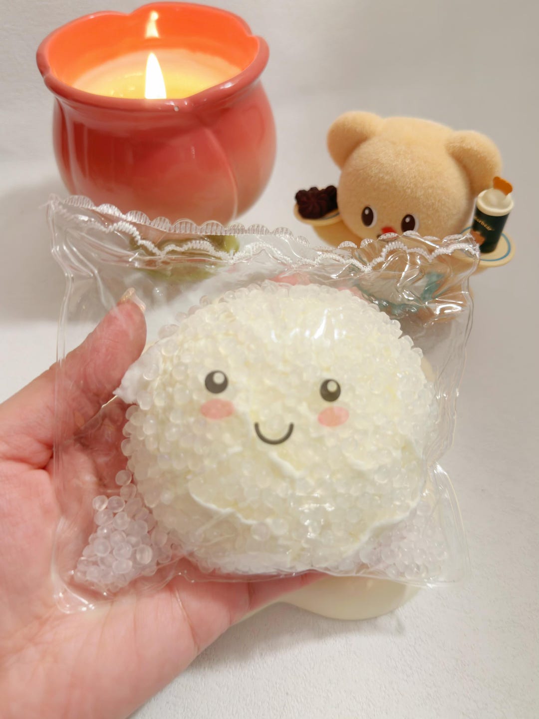 Cute Rice Balls With Emoji Mood Taba Squishy Toy | Stress Reliever ...