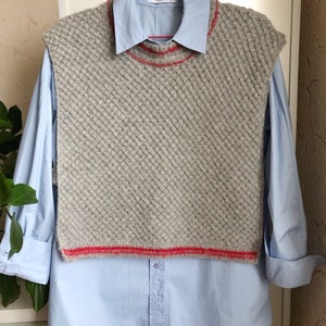 Knitting Cropped Vest Pattern Pdf Knitting Pattern Vest Sweater Vest ...