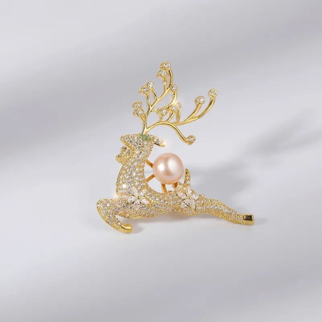Reindeer Brooch.crystal Brooch.brooch for Women.wedding Gift.x-mas Gift ...