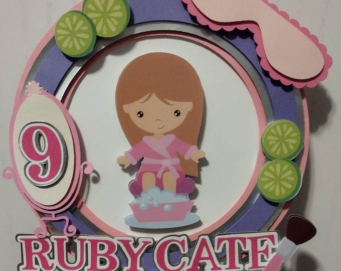Spa Day Cake Topper Spa Cake Topper Cake Topper for Girls Sleepover ...