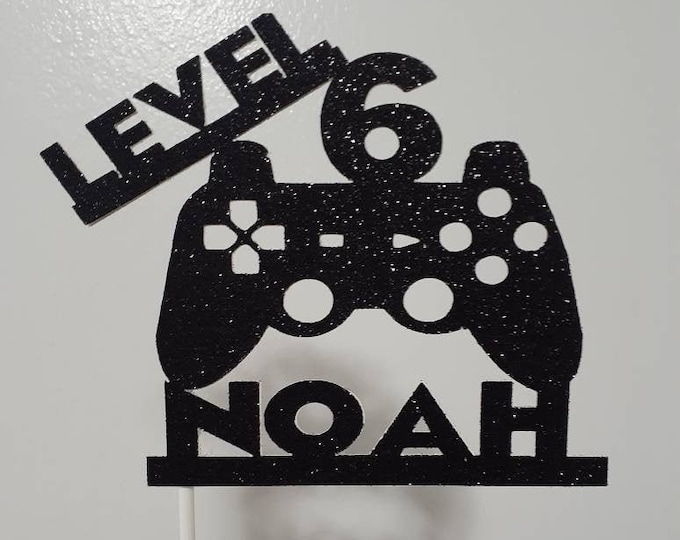 Gamer Cake Topper Gamer Cupcake Toppers Game on Decor Level up Party ...