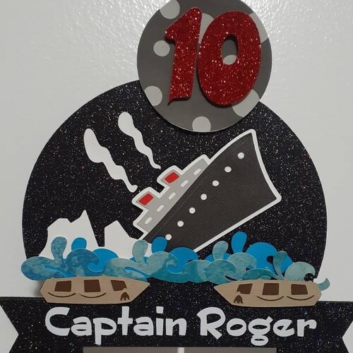 Titanic Party Themed Decorations Titanic/sinking Ship Cake - Etsy