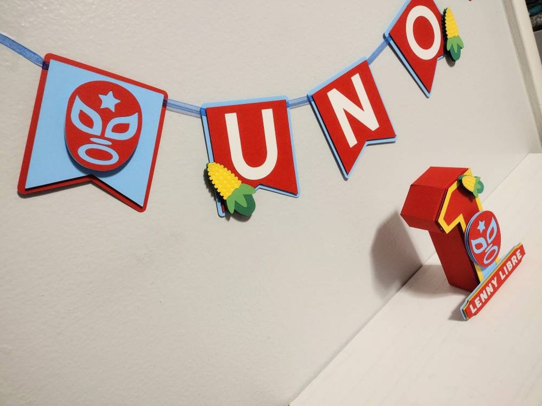 Nacho Inspired 3d Letter, Nacho Libre Party, Los Luchadores Wrestling ...