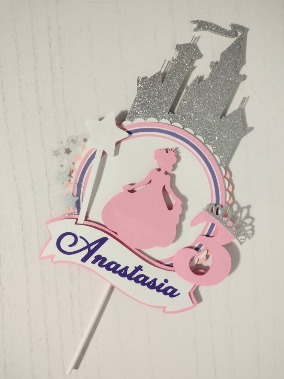 Princess Cake Topper Customized Castle Fairytales Princess Castle ...