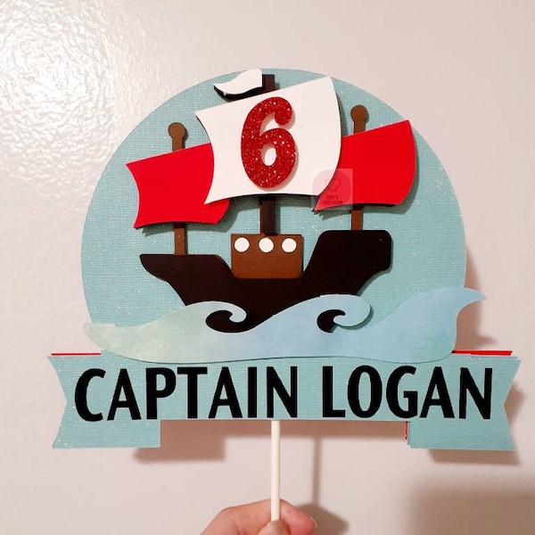 Boat Cake Topper - Etsy