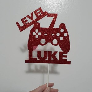 Gamer Cake Topper Gamer Cupcake Toppers Game on Decor Level up Party ...