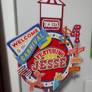 Circus Cake Topper Carnival Cake Topper Circus Party Circus Birthday ...