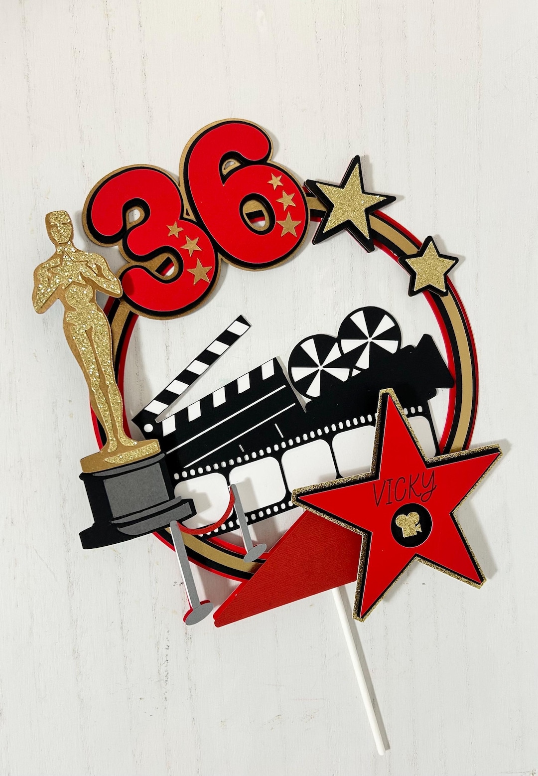 VIP Hollywood Movie Award Cake Topper - Etsy