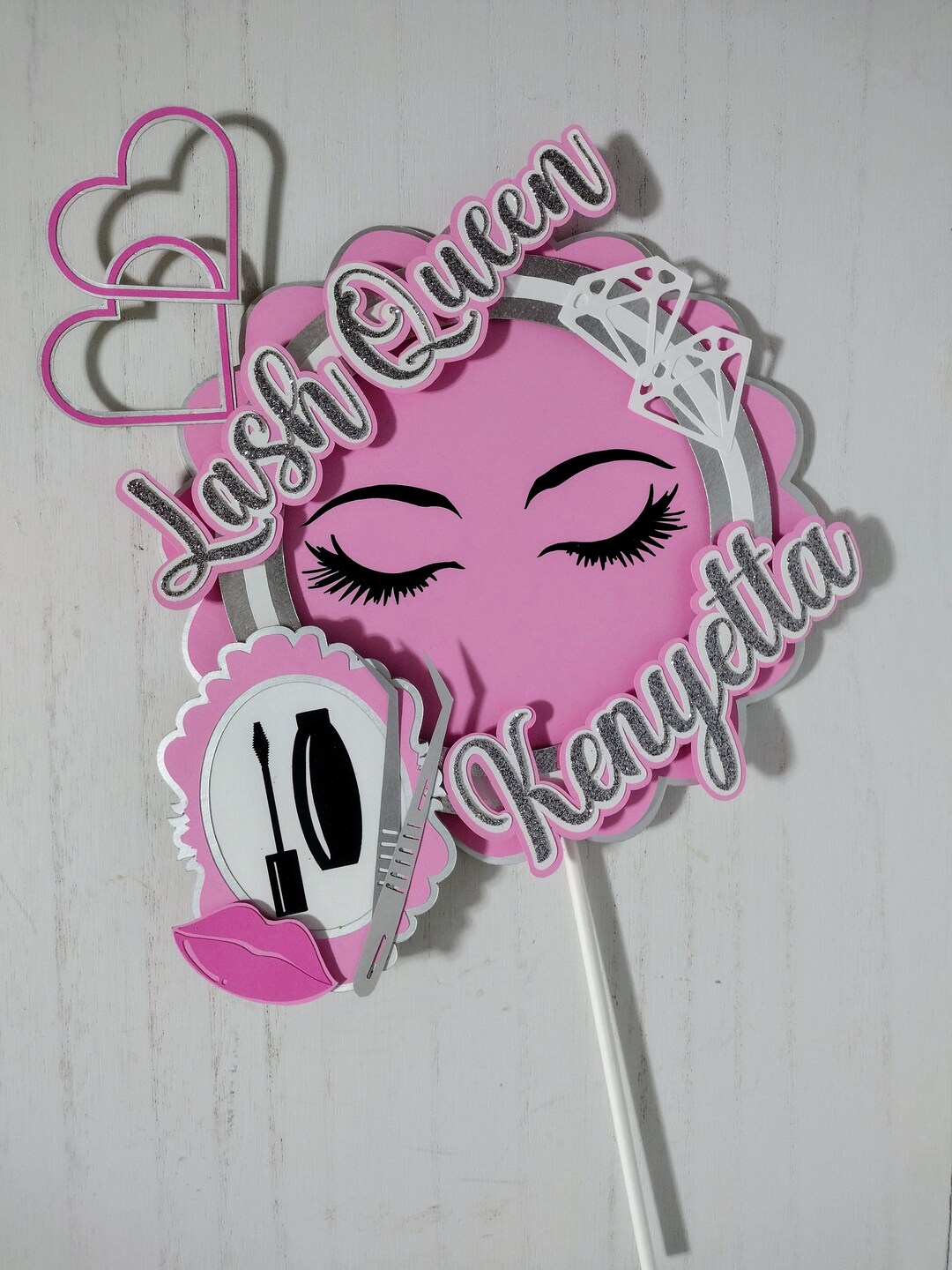 Lash Tech Cake Topper, Eyelashes Cake Topper, Eyelash Decor, Beauty ...