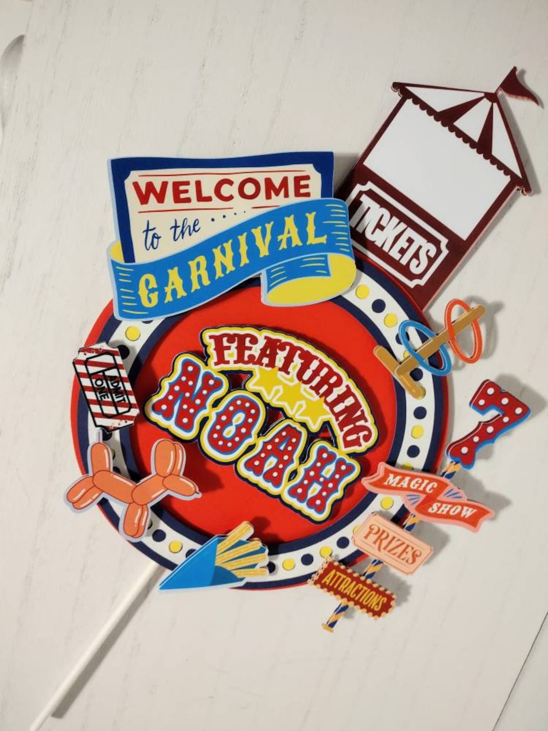 Circus Cake Topper Carnival Cake Topper Circus Party Circus Birthday ...