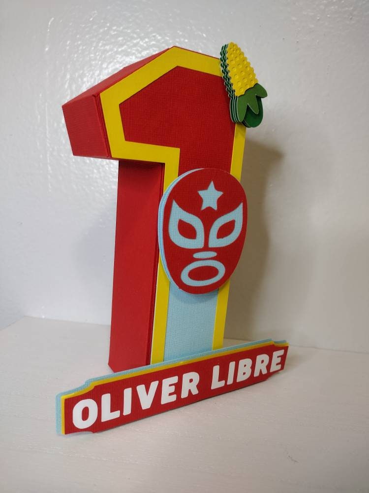 Nacho Inspired 3d Letter, Nacho Libre Party, Los Luchadores Wrestling ...