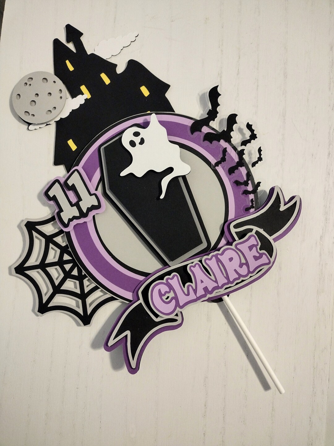 Spooky One Cake Topper Halloween Cake Topper Boo Day Happy Booday My ...