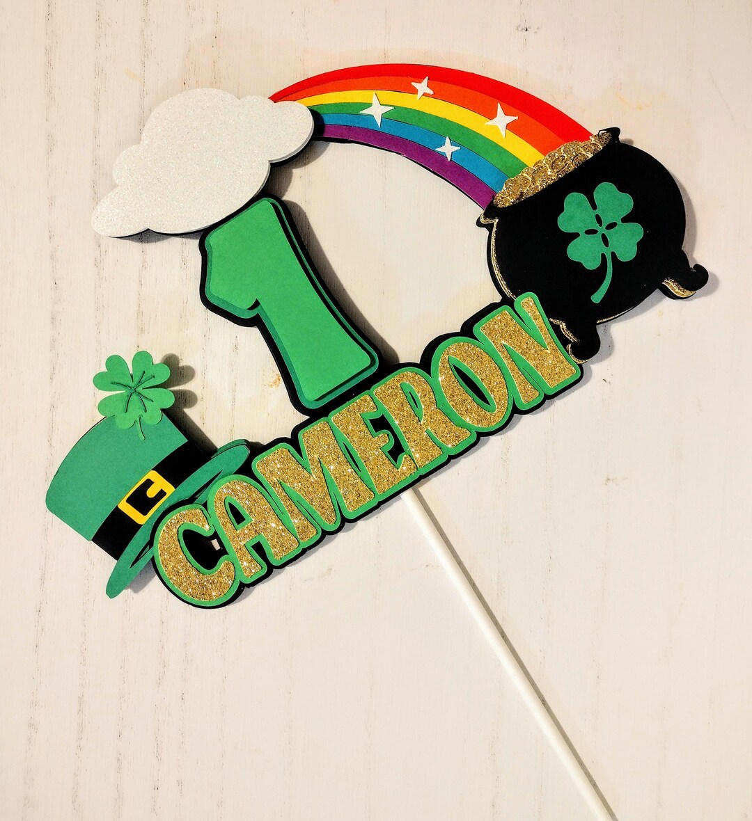 Lucky One First Birthday Cake Topper, St. Patrick's Day Cake Topper ...