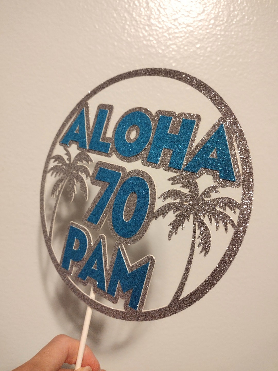 Aloha 70, Hawaii Five-0 Birthday Theme Cake Topper, 50th Birthday ...