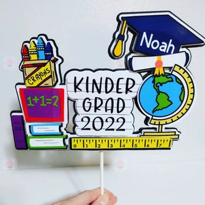 Kindergarten Graduation Cake Topper, Class of 2024, Kinder Grad 2024 ...