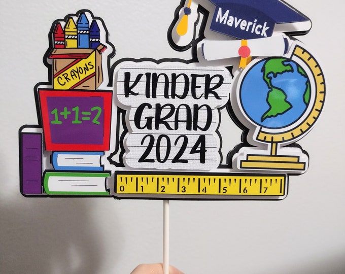 Kindergarten Graduation Cake Topper Class of 2024 Kinder Grad 2024 ...
