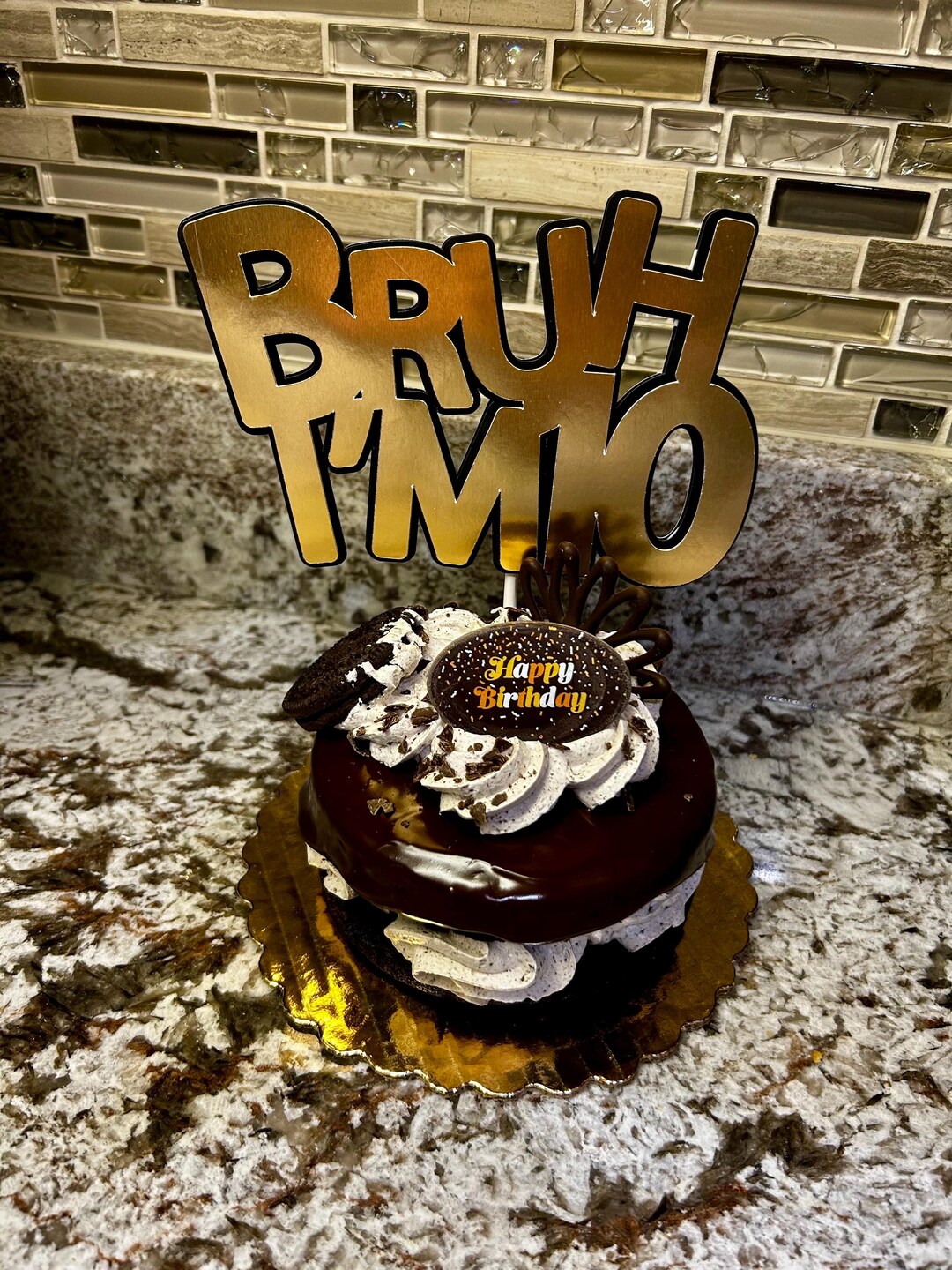 Bruh I’m 10 Cake Topper, Milestone Birthday Cake Toppers Custom Sign ...