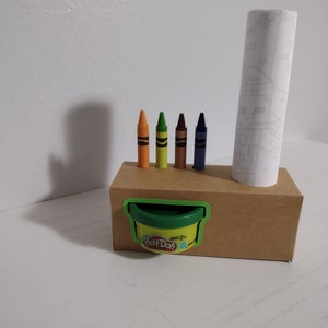Customizable Play Doh and Coloring Pages Favor Goodie Activity Box Any ...
