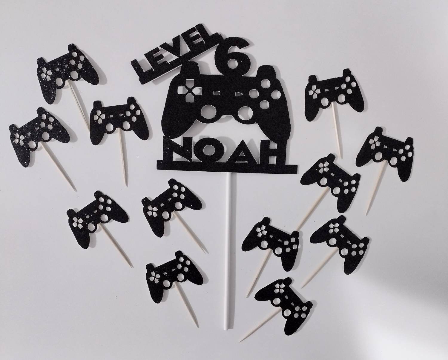 Gamer Cake Topper Gamer Cupcake Toppers and Cake Topper - Etsy