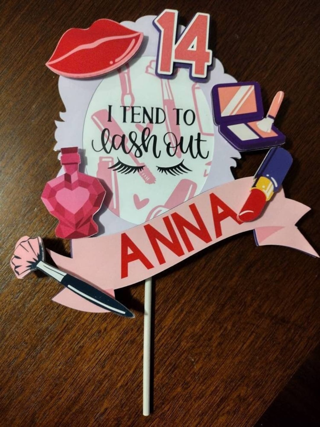 Makeup Theme Party I Tend to Lash Out Cake Topper Spa Barbie Cake ...