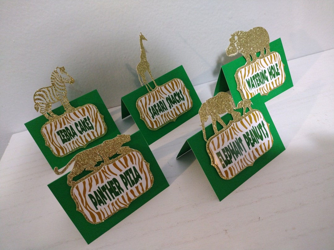 Safari Theme Food Labels set of Six - Etsy