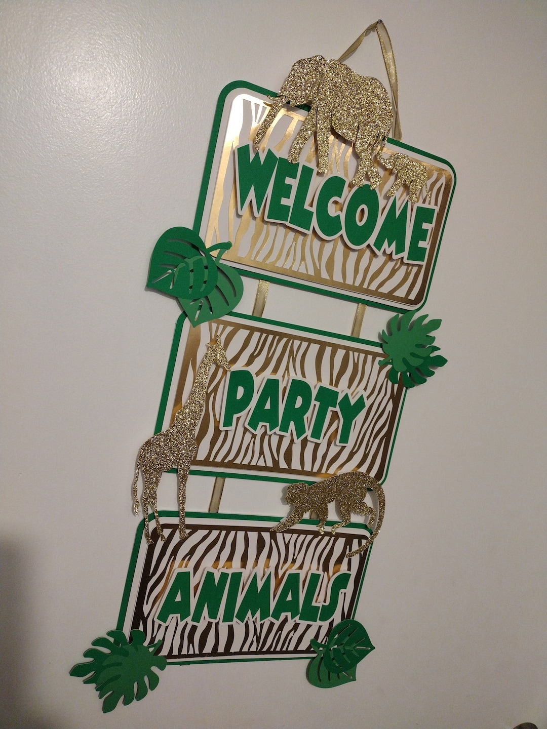 Safari Welcome Party Animals Sign Safari Theme Decor Wild One Two Wild ...