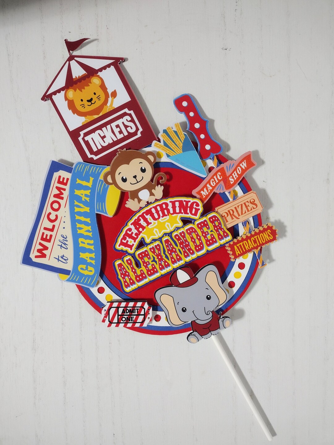 Circus/carnival Cake Topper Carnival Cake Topper Circus Party Circus ...