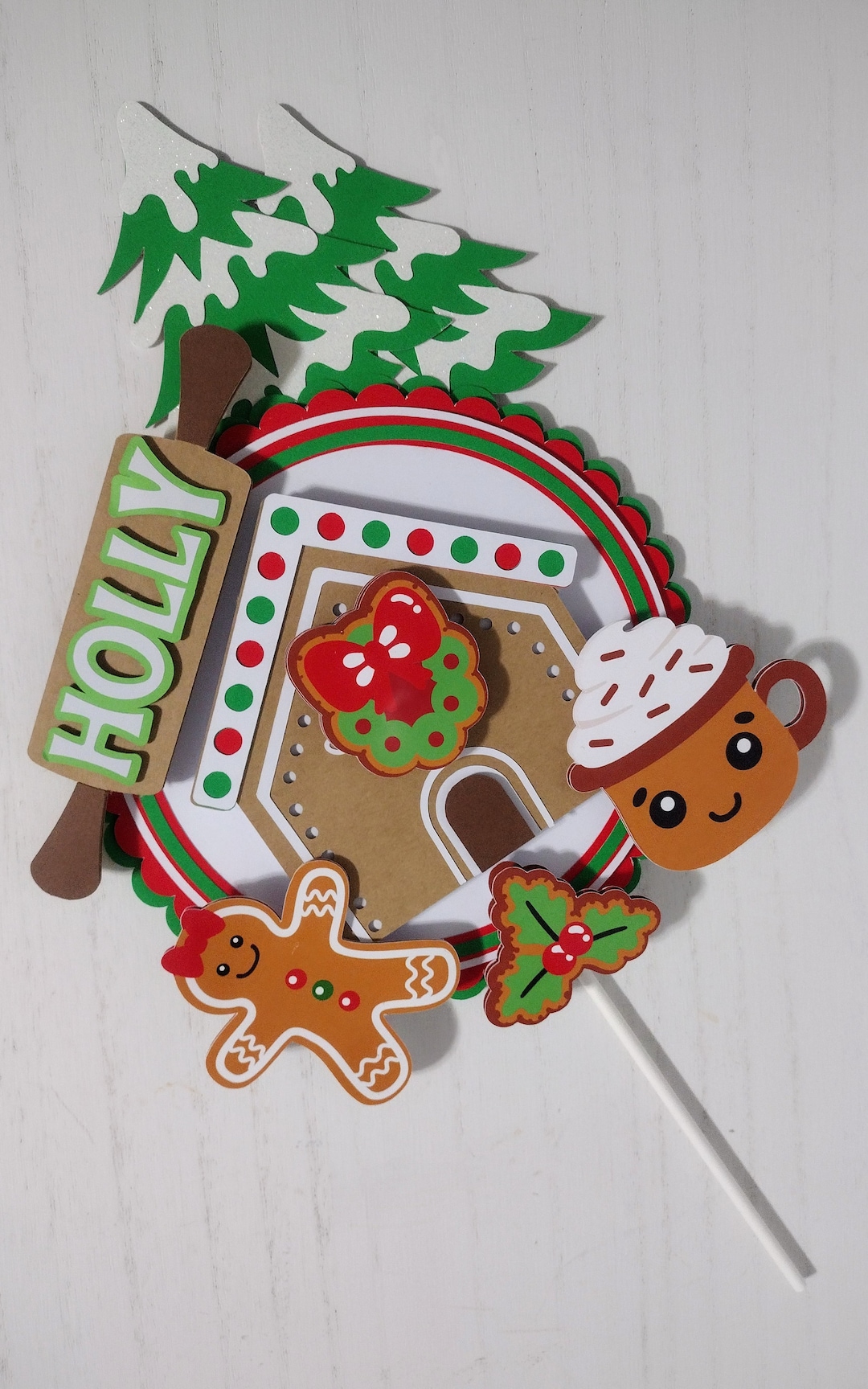 Gingerbread House Cake Topper Gingerbread Cookie Decorating Party ...