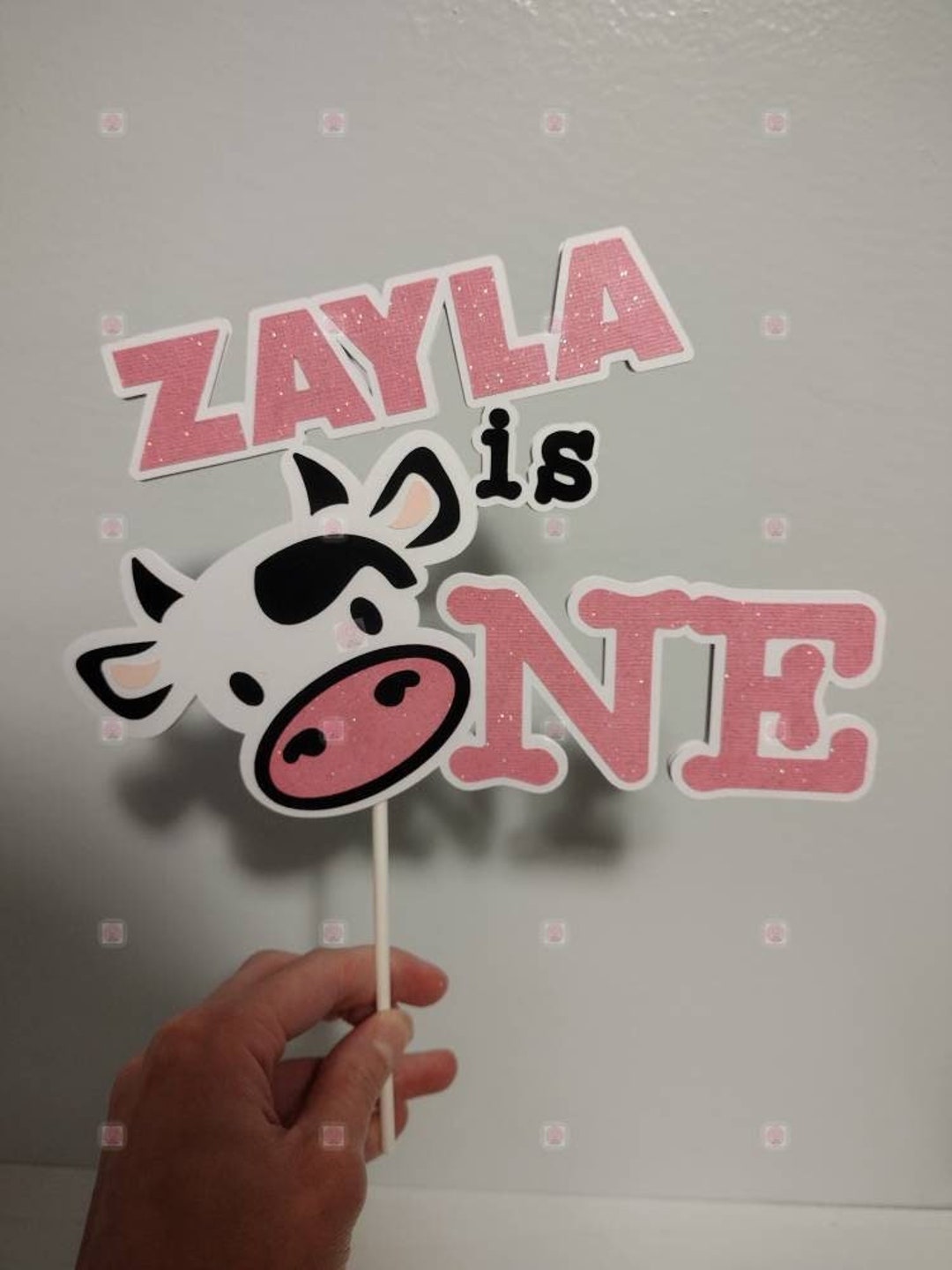 Cowprint Smash Cake Topper La Vaca Lola Birthday Cow Themed One Farm ...