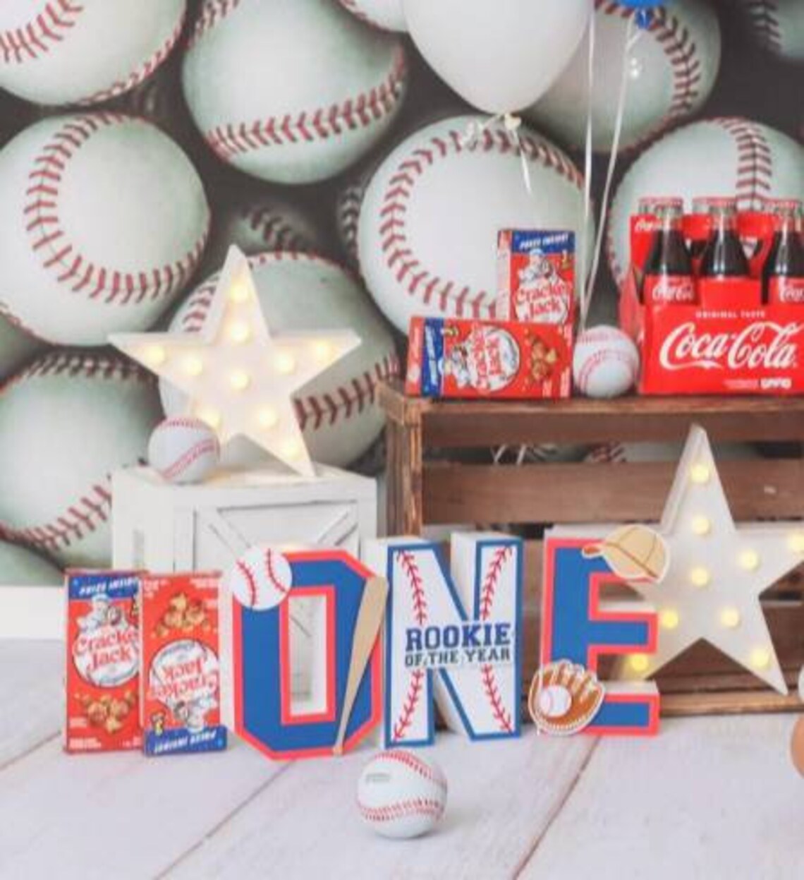 ONE Rookie of the Year Baseball Theme Birthday Letters Cake - Etsy