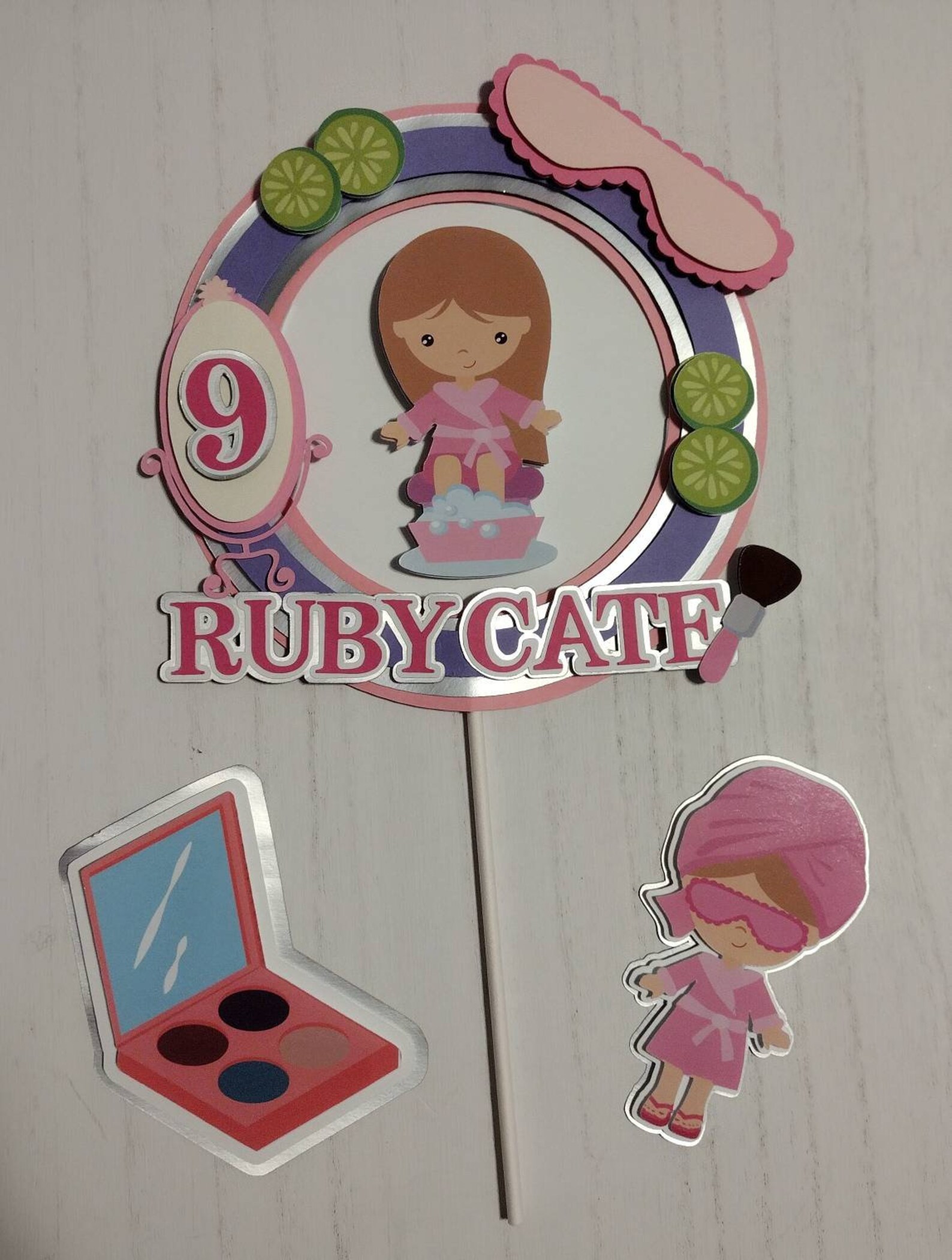 Spa Day Cake Topper Spa Cake Topper Cake Topper for Girls Sleepover ...