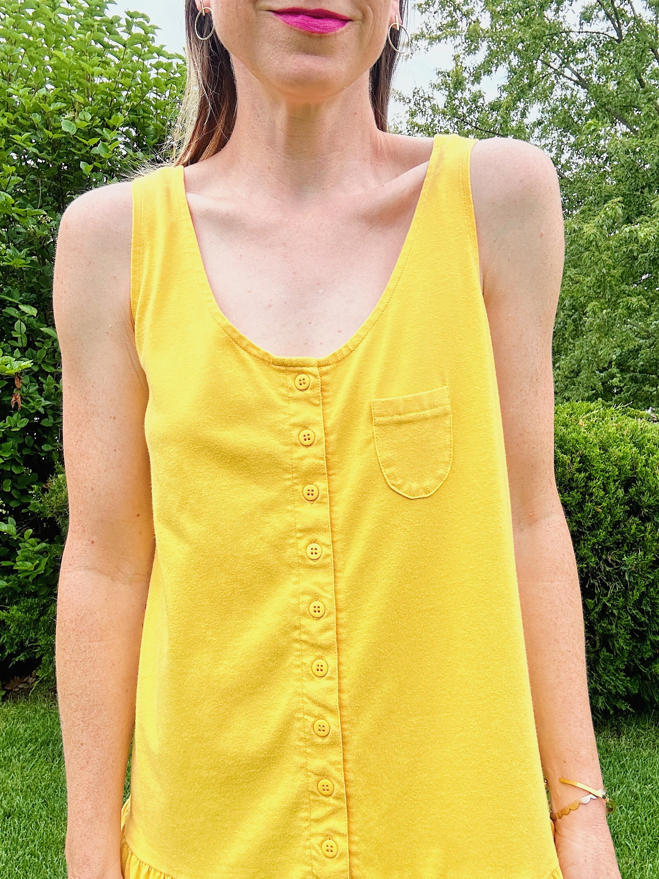 Vintage Yellow Sundress Drop Waist 80s Dress Solid Yellow Tank Dress ...
