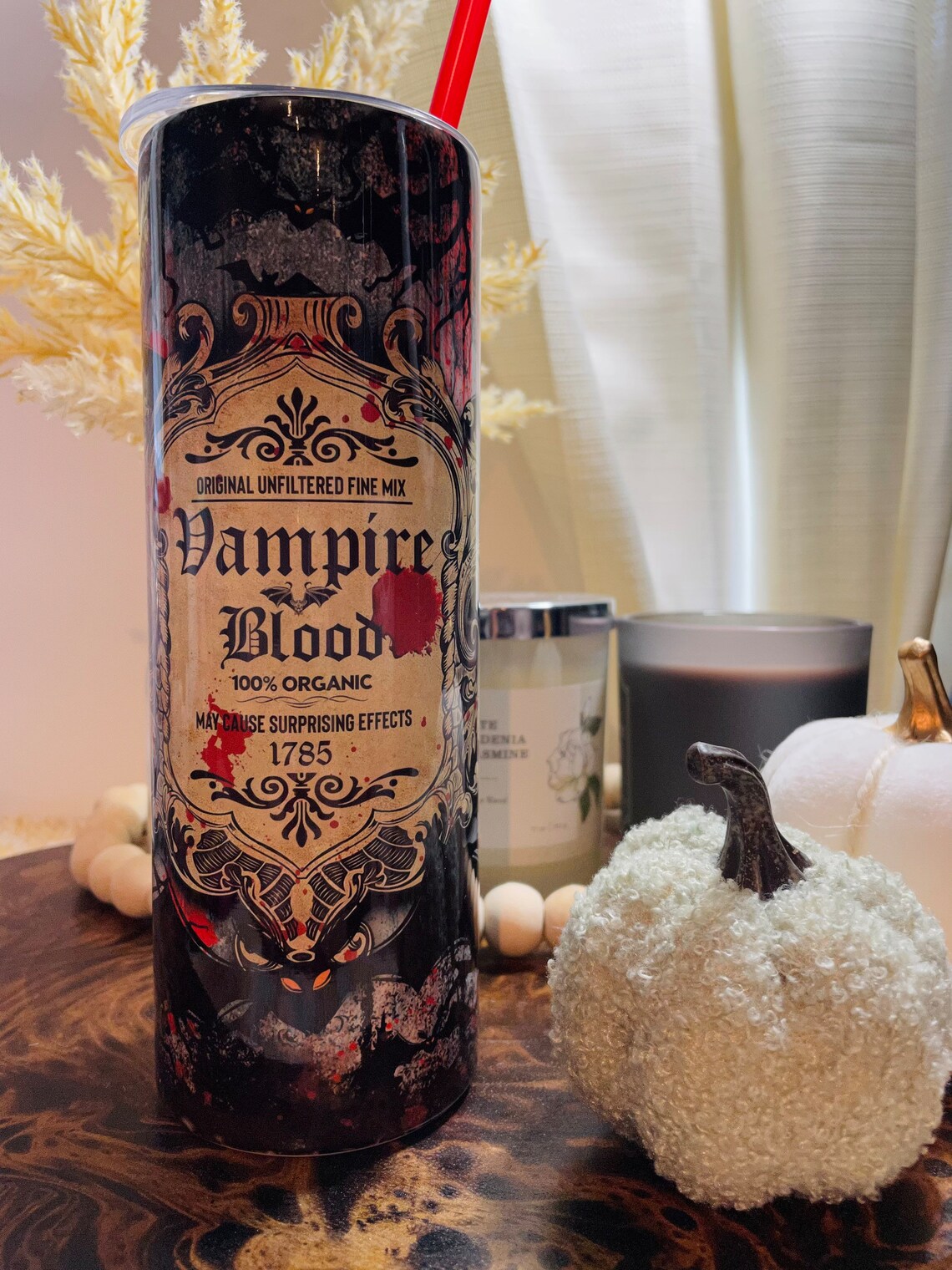 Vampire Blood Tumbler Halloween Coffee Tumbler Gothic Style - Etsy