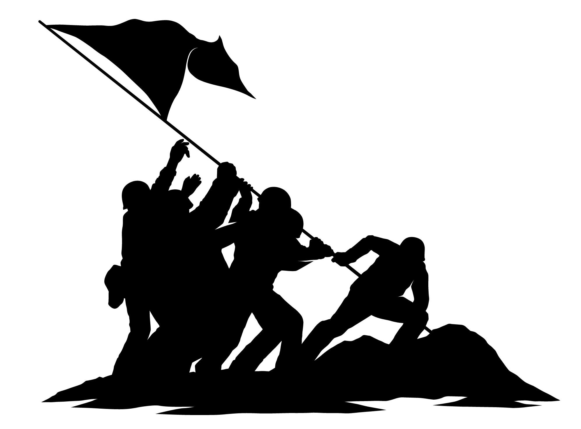 Usmc War Memorial Raising The Flag On Iwo Jima Wwiiworld War 2 Png Svg Allies Marine Corps 
