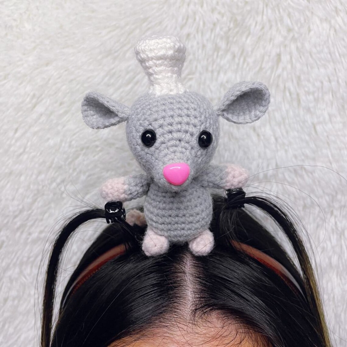 Crochet Mouse Headband With Clips - Great for Costumes - Etsy