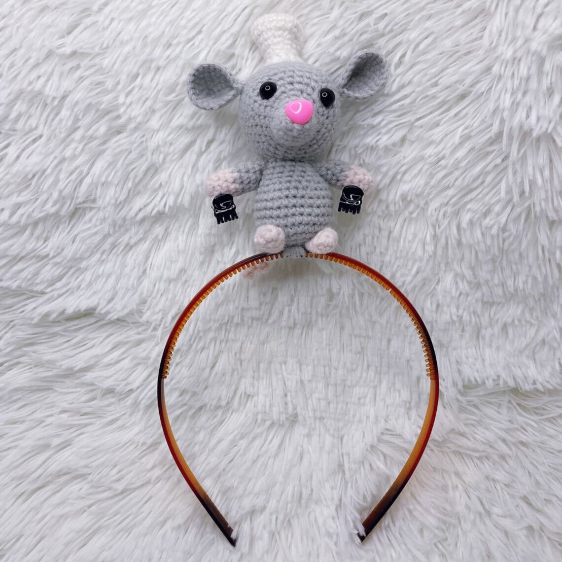 Crochet Mouse Headband With Clips - Great for Costumes - Etsy