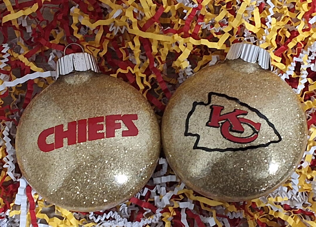 Kansas City Chiefs 3 Glitter Ornament Set - Etsy