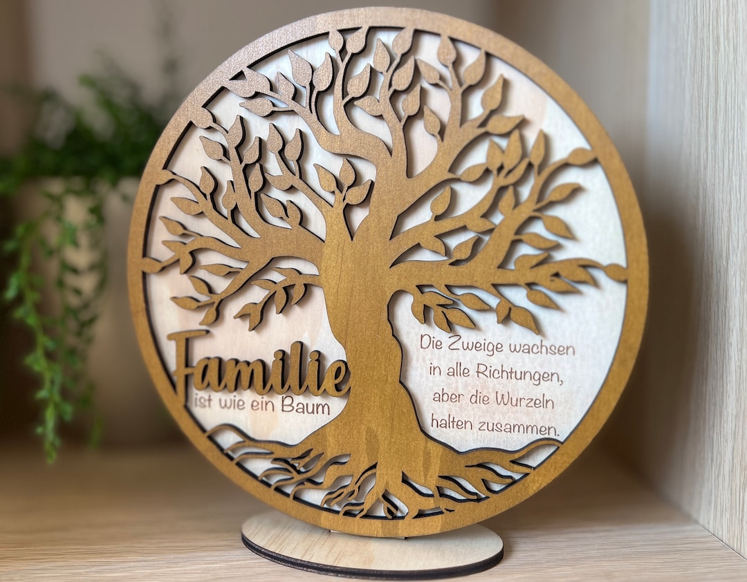 Wooden Decoration Tree of Life Family is Like a Tree / Home Decor or ...