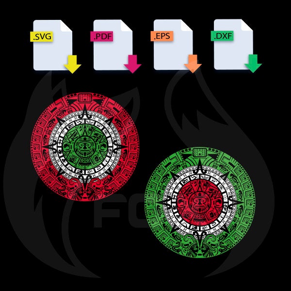 Aztec Calendar Png - Etsy