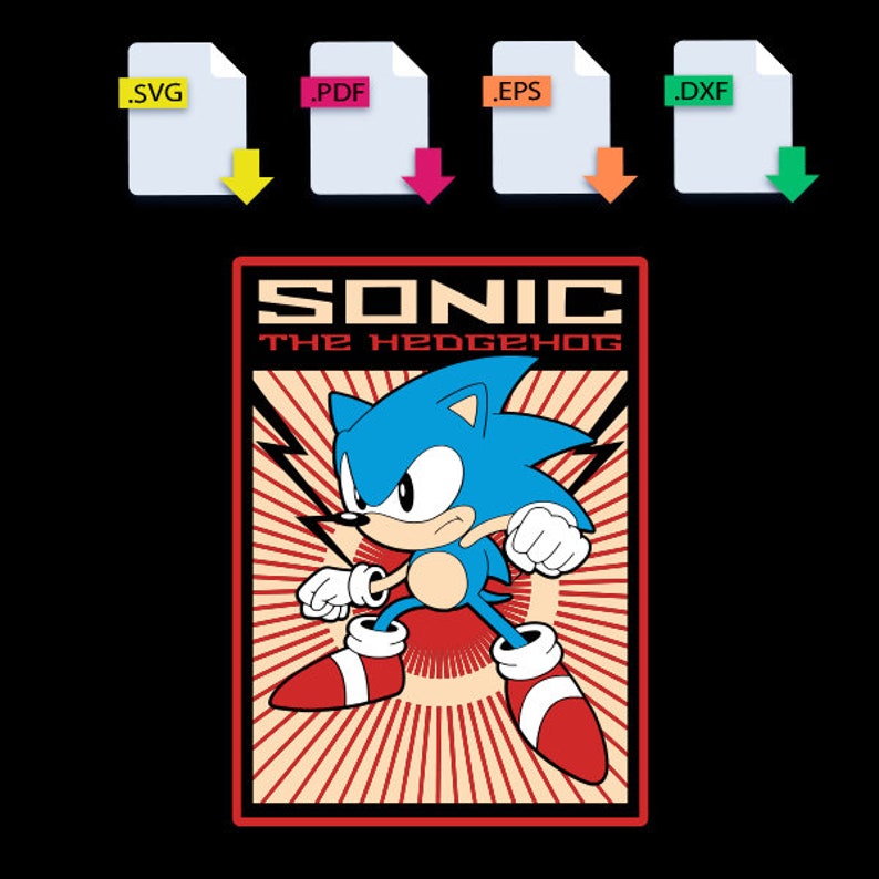 Vector File Sonic the Hedgehog Sega Anime Video Game Svg Pdf Eps Dxf ...