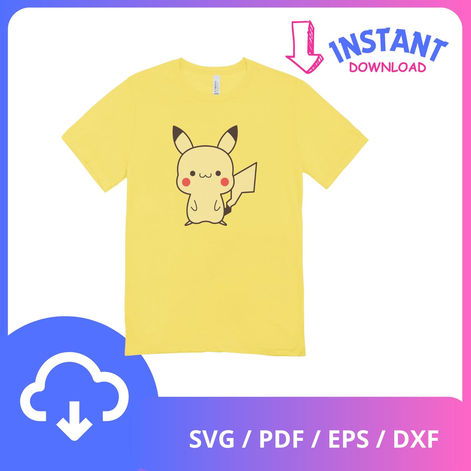 Pokemon Kawaii Pikachu Charmander Bulbasaur Squirtle Svg Pdf Eps Dxf ...