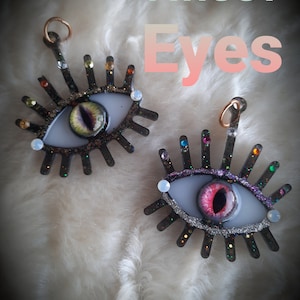 Evil Eye Resin Pendant Ornament: Swarovski Crystal, Glass Eye - Etsy