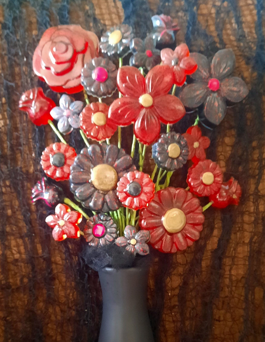 GOTHIC ACRYLIC Flowers Gothic Resin Flowers - Etsy