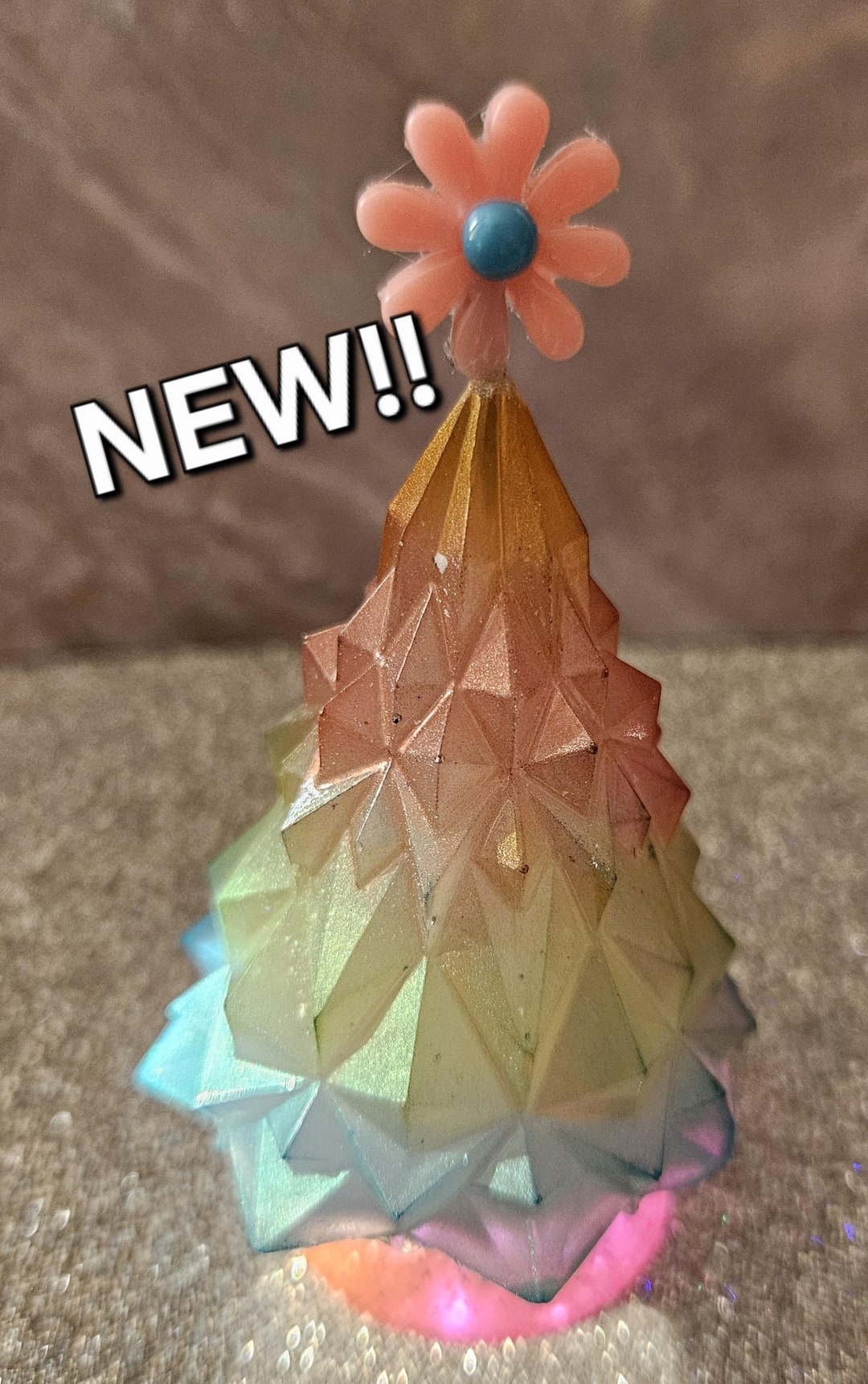 MIDCENTURY Christmas Tree in Resin Acrylic, Lucite 1960's RETROSTYLE ...