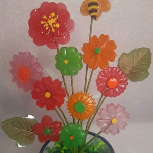 RETROSTYLE Midcentury Lucite FLOWERS in Vintage Floral - Etsy