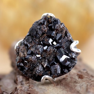 melanite garnet ring