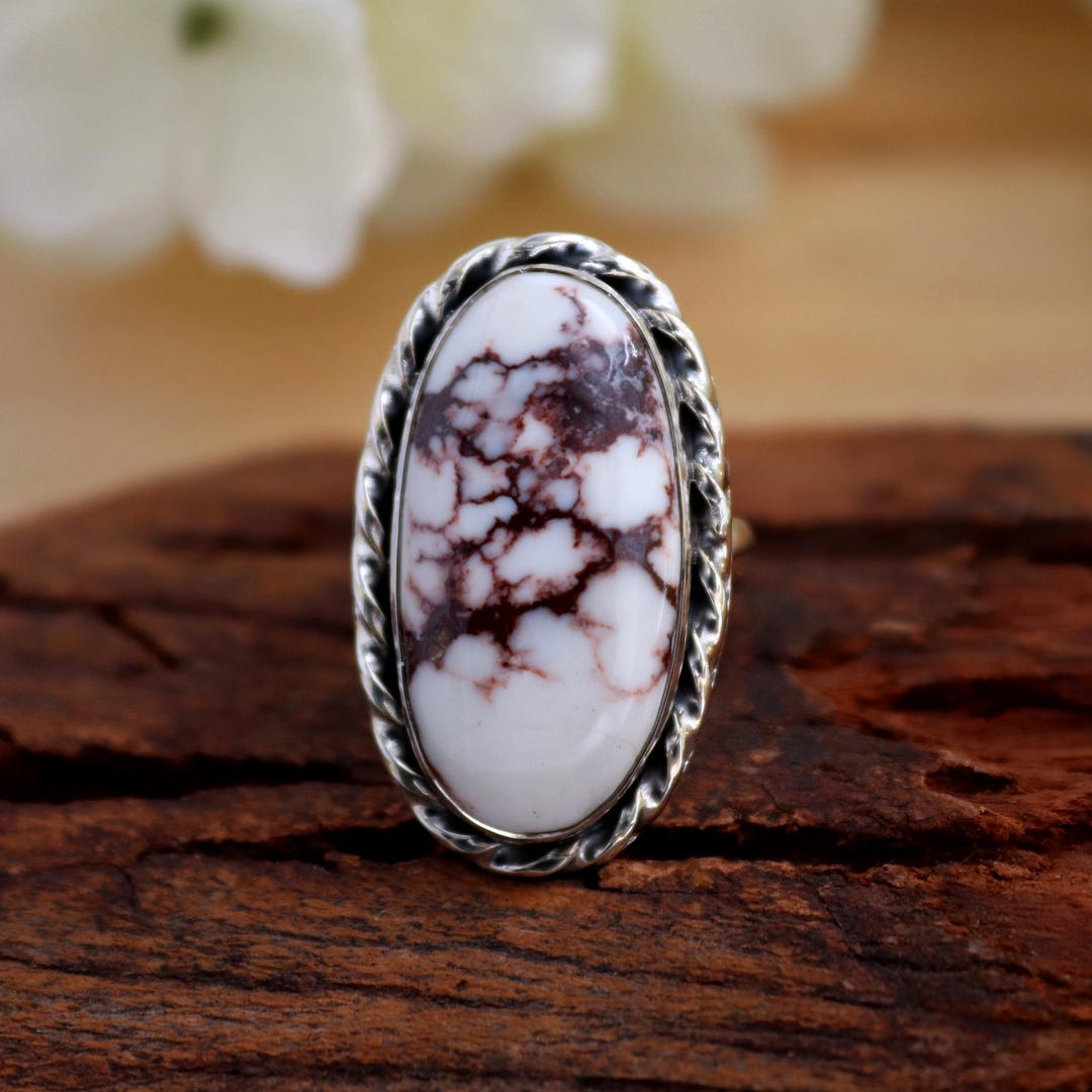 Wild Horse Jasper Ring, Oval Wild Horse Ring, Magnesite Jasper Ring ...