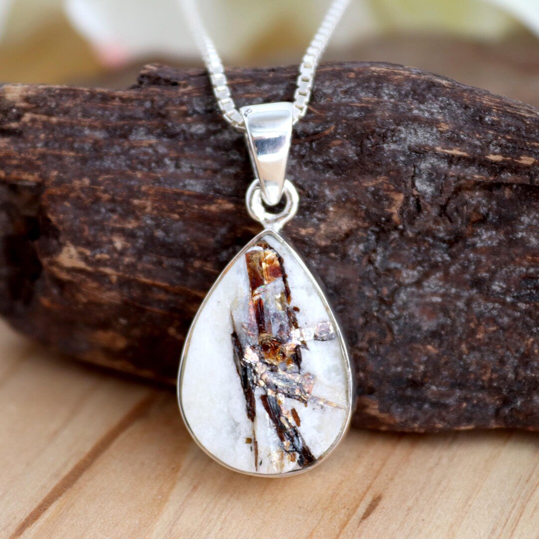 Astrophyllite Sterling Silver Pendant - Teardrop Astrophyllite Pendant ...